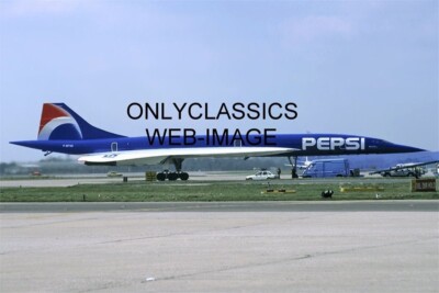 1996 PEPSI-COLA LOGO CONCORDE F-BTSD SUPERSONIC AIR FRANCE AIRPLANE ...