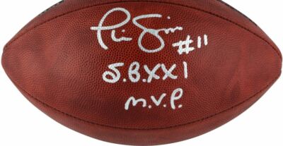 Authentic Phil Simms New York Giants Autographed Nike Football with "SB ...