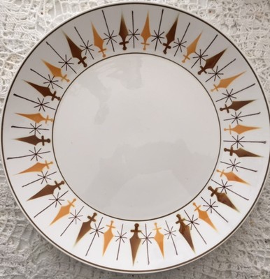 MIKASA CERA-STONE "COMPASS" RETRO 12 1/4" PLATTER/#3119/JAPAN/WHITE-GRN ...