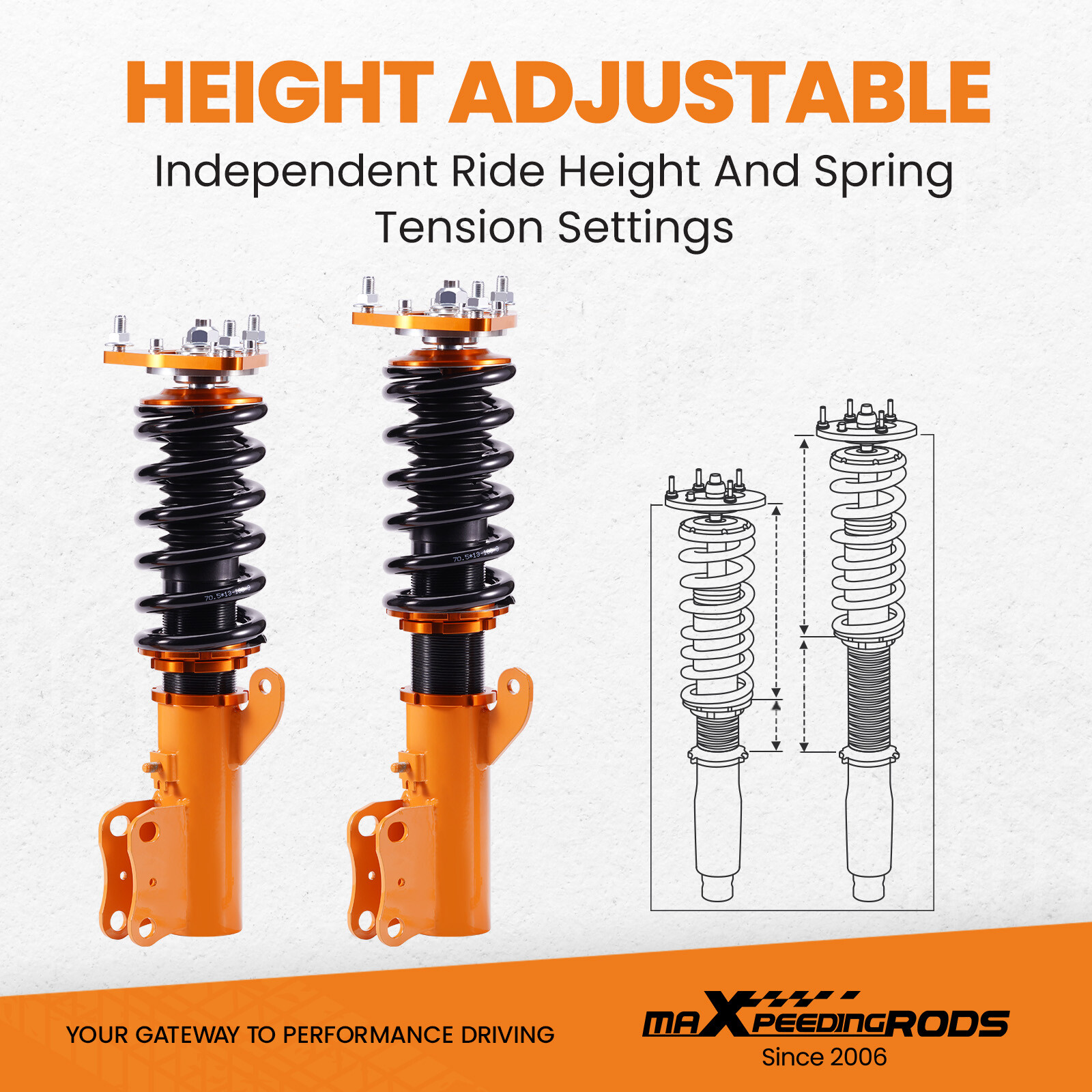 Full Coilovers Shocks Struts Lowering Kit For Mitsubishi Lancer 2008 ...