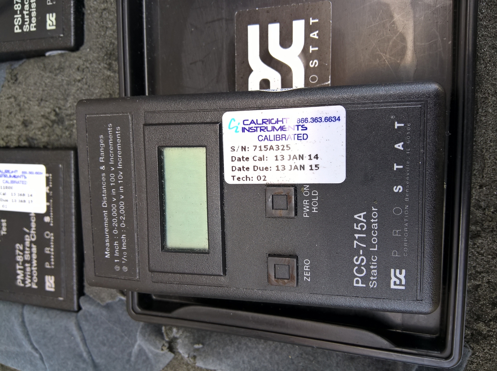 Prostat ESD Kit w/PCS-715A Static Locator,PMT-872, PSI-870 PMM-810 ...