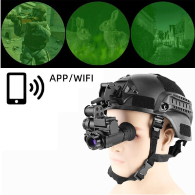 NVG10 Night Vision Goggles Monocular 6X Zoom WIFI For Helmet Hunting ...