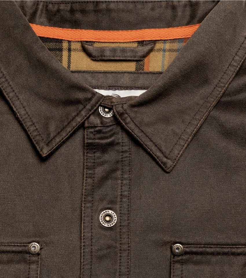 Legendary Whitetails Men's Flannel Lined Shirt Jacket Waxed Cotton ...