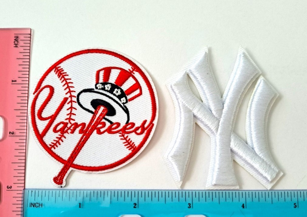 New York Yankees Embroidered Patches Set of 2 Iron/Sew On Free Shipping ...