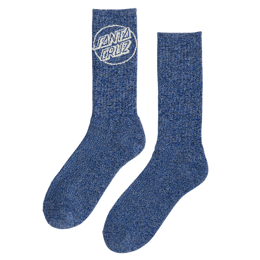 Santa Cruz OPUS ECO DOT CREW Skateboard Socks 1 PAIR HEATHER NAVY | eBay