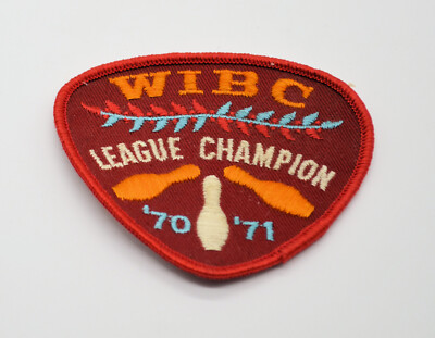 Bowling Patch WIBC 70-71 Red Orange Yellow 3” Tall 3-½” Wide D-3 | eBay