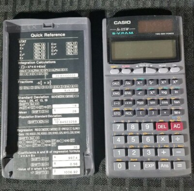 Calculator Casio fx-115W Scientific Two Way Power With Cover Tested ...