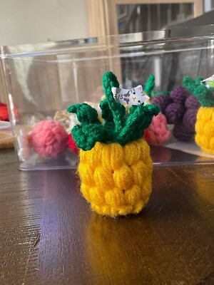 Handmade crochet pineapple keychain or Car Decoration, Mirror Hanging ...