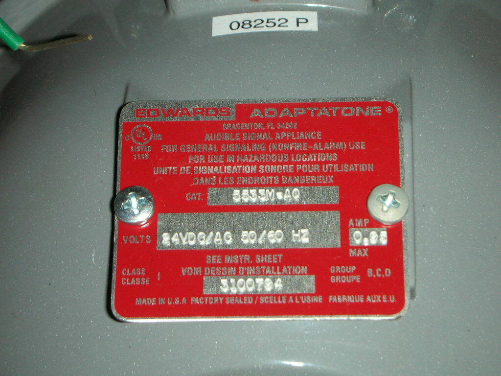 EDWARDS 5533M-AQ Adaptatone Electronic Signal Explosion Proof, Gray ...