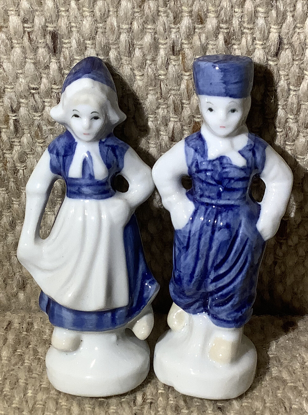 Delft Blue Holland Dutch Dancing Boy & Girl Figurines 10.5cm Tall ...