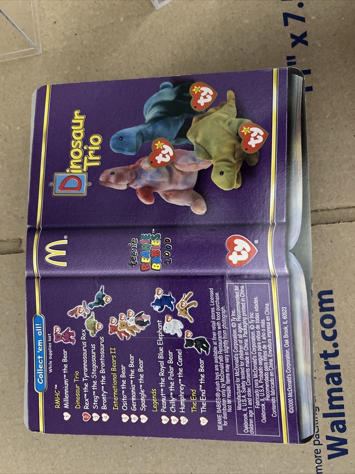 Ty McDonalds Dinosaur Rex The Tyrannosaurus Rex Teenie Beanie Baby Rare ...