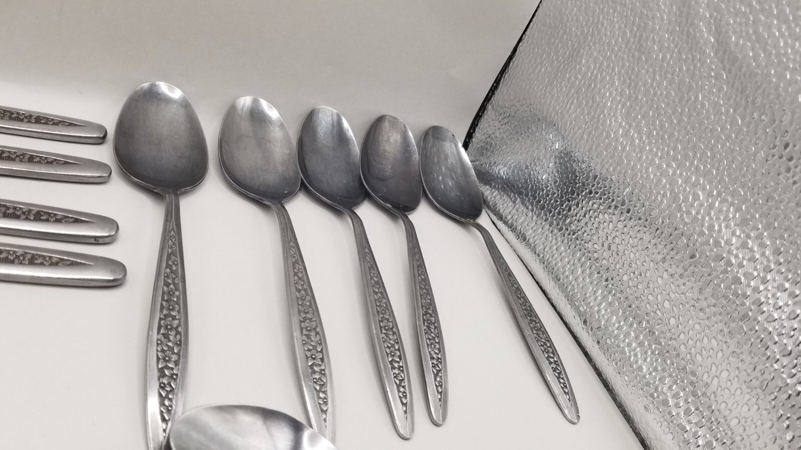 27 Pc. Customcraft Japan "Petal Lane" Floral Stainless Flatware | eBay