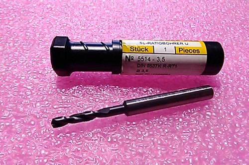 GUHRING 3.5mm Carbide Drill 140° Point Angle Spiral Flute R-RT1 U K/P ...
