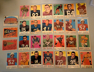 Lot of 28.... 1959 TOPPS Vintage NFL FOOTBALL CARDS. SAM HUFF Rookie ...