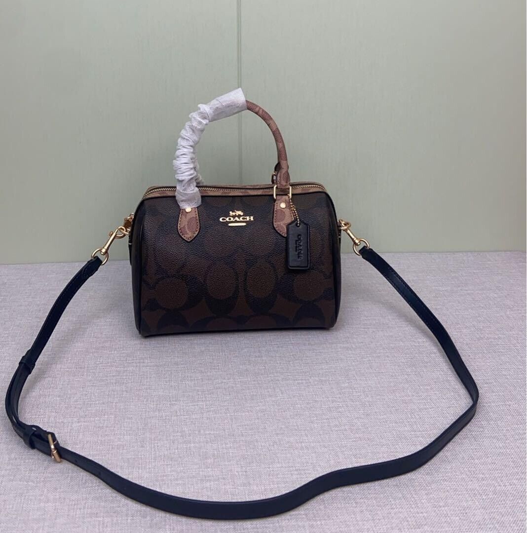 COACH Rowan Satchel Bag Blocked Signature Canvas CY679 COACH Rowan Satchel Bag Blocked Signature Canvas CY679