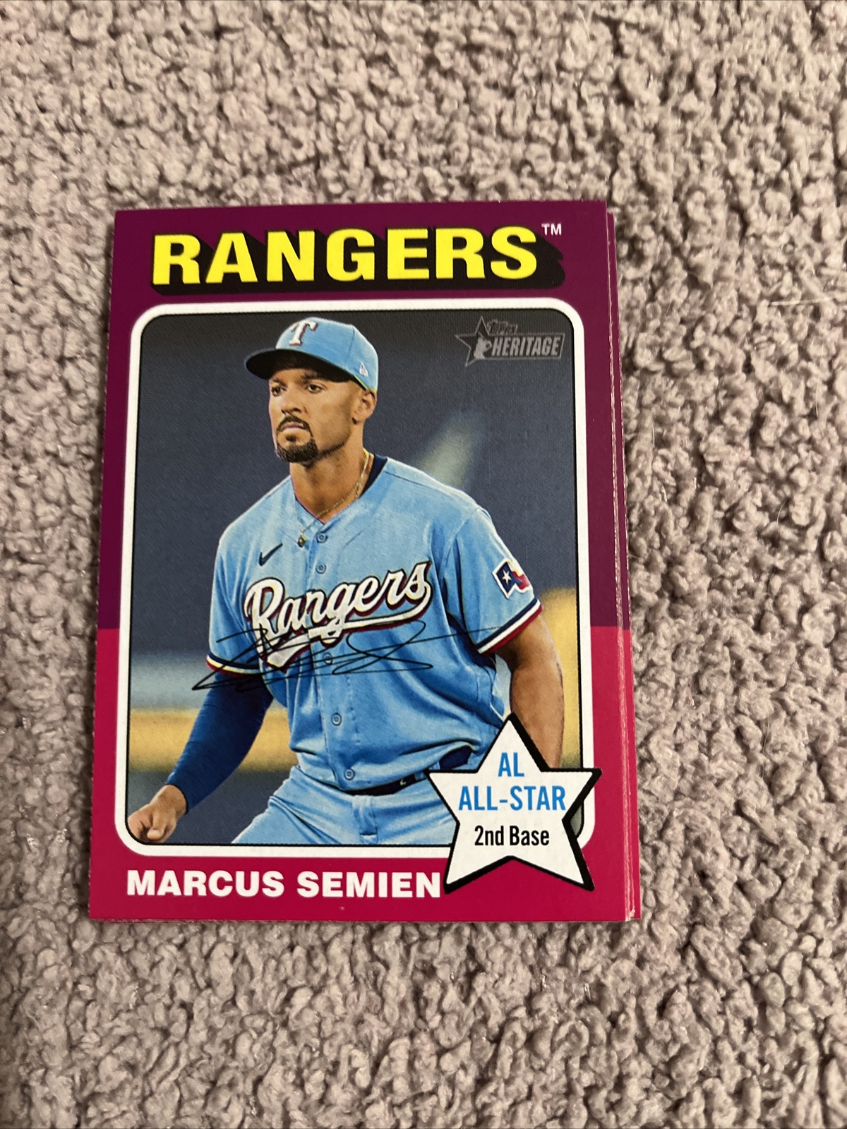 2024 Topps Heritage 127 Marcus Semien Texas Rangers Baseball Card | eBay