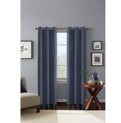 Colordrift Carson 42 x 84 in. Blackout Grommet Top Window Curtain Panel ...
