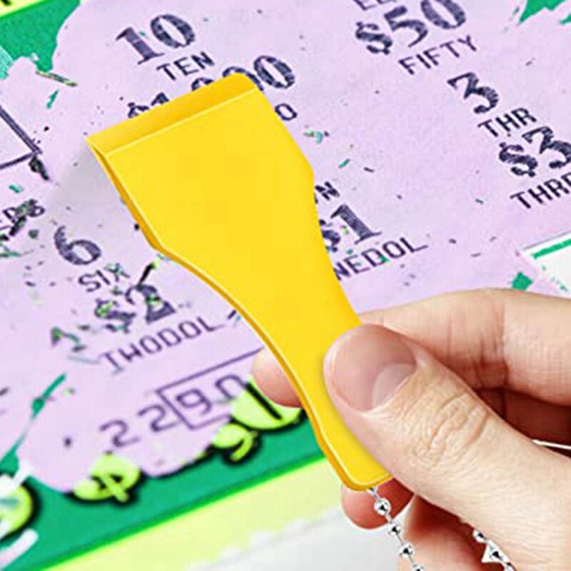 20 PCS Plastic Scraper Tool Keychain Lottery Ticket Scratcher Tool ...