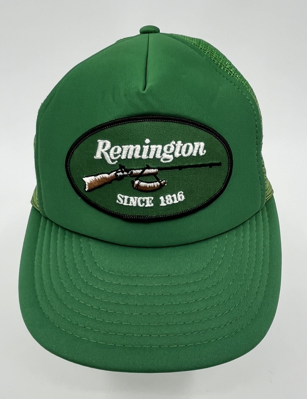 Vintage Remington 80s Green Mesh Patch Trucker Snapba… - Gem