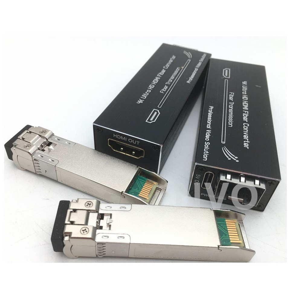 Micro Mini 4K HDMI Fiber Extender,USB-C Powered 10G MM 850nm 300M SFP ...