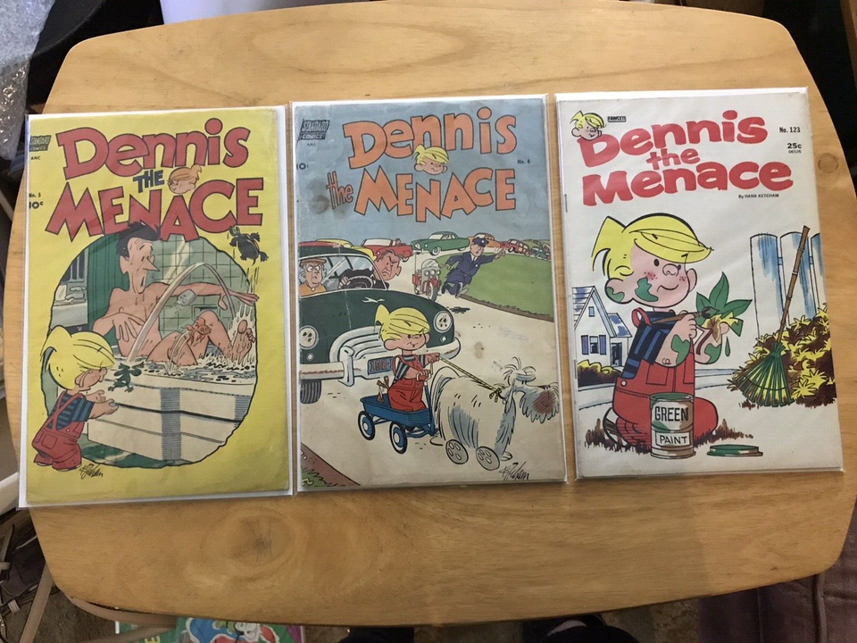 Dennis The Menace Lot of Vintage Comic Books Gold and Bronze age ...