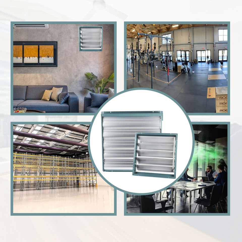 Metal Gravity Louvre Grille Flap Air Vent Shutter For Industrial ...