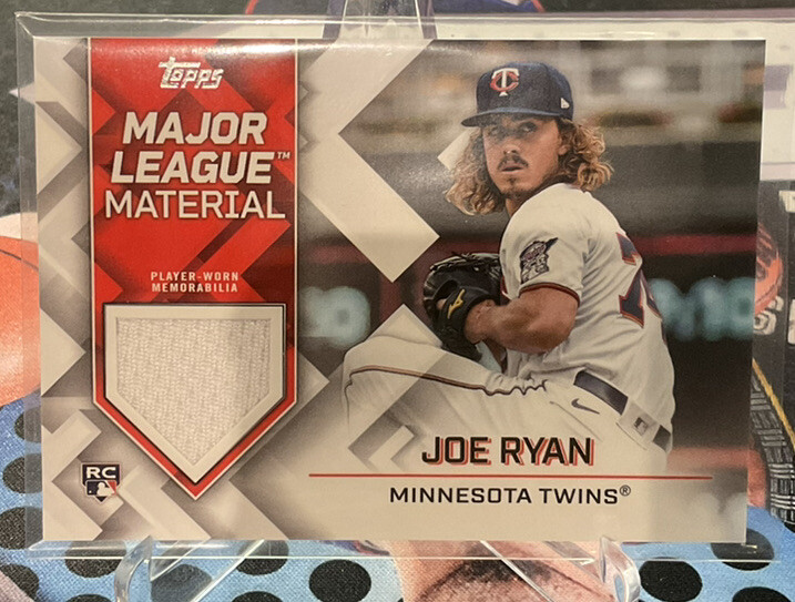 2022 Series 2 Major League Material Rookie Relic #MLM-JR Joe Ryan Twins ...
