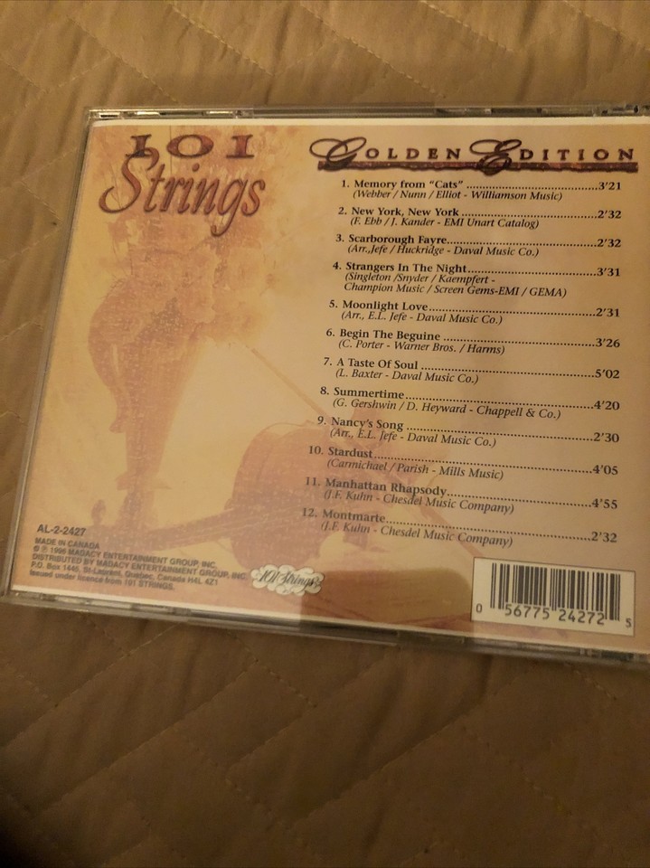 Golden Edition by 101 Strings (Orchestra) (CD, May-1996, Alshire) LN ...