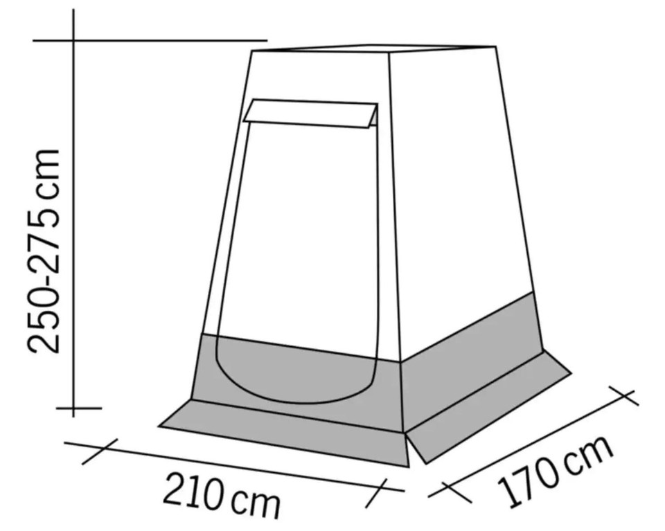 RV campervan REAR ANNEX tent motor ie Fiat Ducato barn doors - extra ...