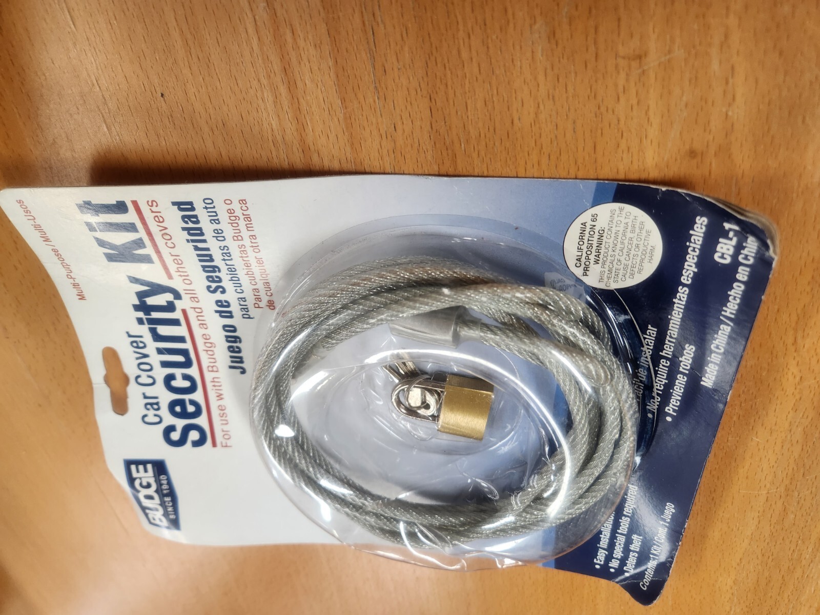 Budge CBL-1 Car Cover Security Kit for use with Budge & all other ...