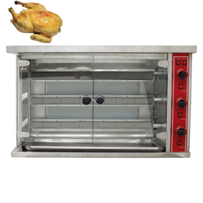Commercial Vertical Gas Rotary Chicken Oven Machine 3 Rollers 110V 0 ...