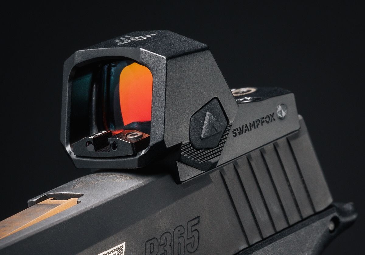 SwampFox SENTINEL II 2 Red Dot RMSc Pattern CUT Optic w/ BACKUP REAR ...