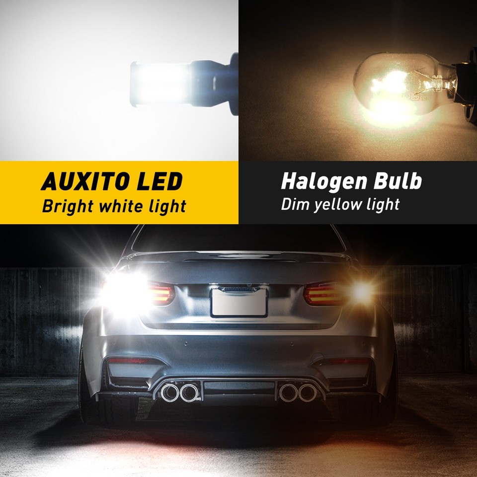 2x AUXITO T15 W16W 921 912 955 6000K Xenon White LED Reverse Wedge ...