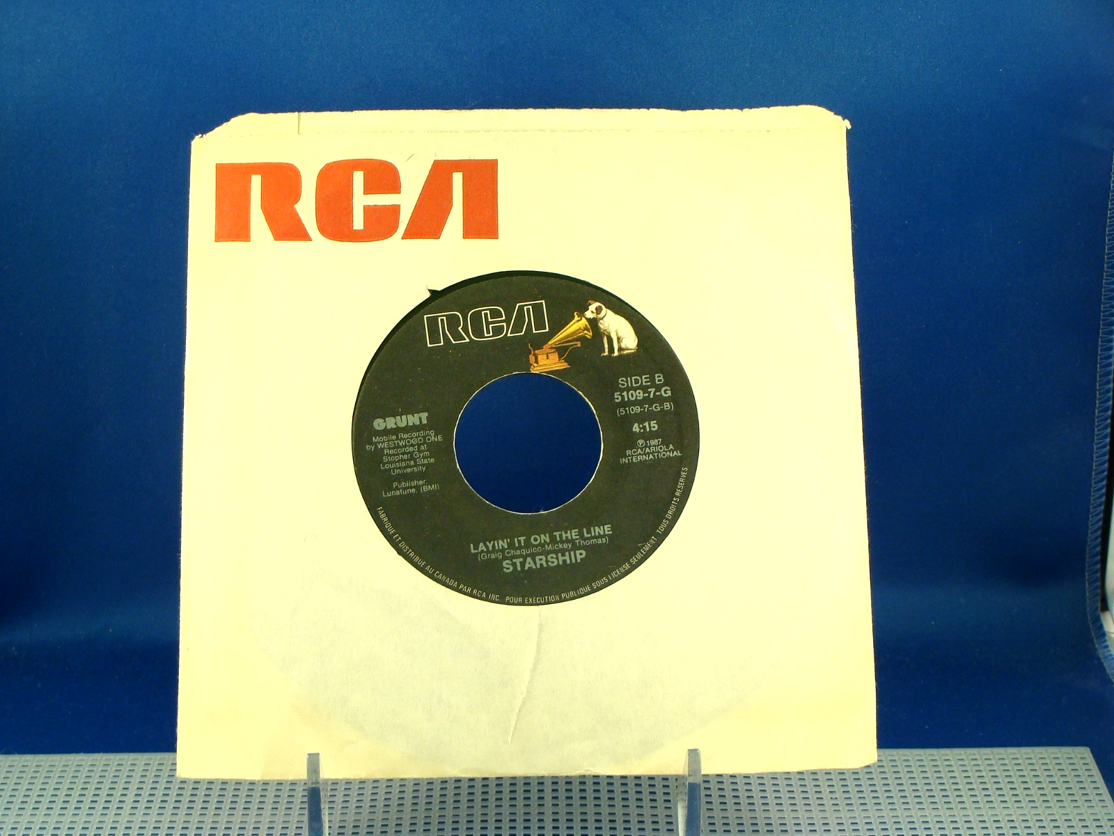STARSHIP - Nothing's Gonna Stop Us Now - 1987 VG++/VG+++ Canada Press ...