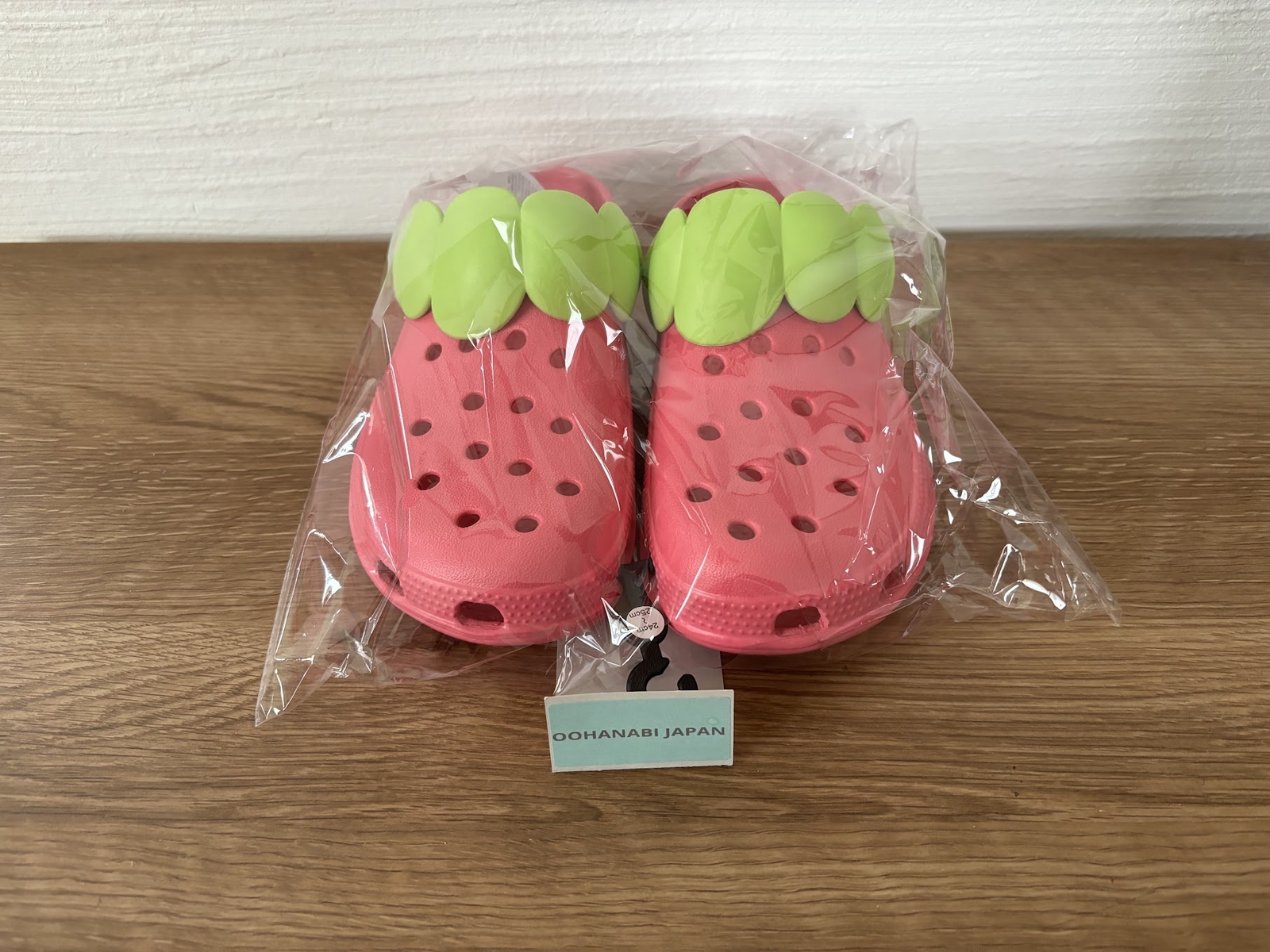 Strawberry sandals Pink W size US6-7 23-24cm M kawaii crocs replica ...
