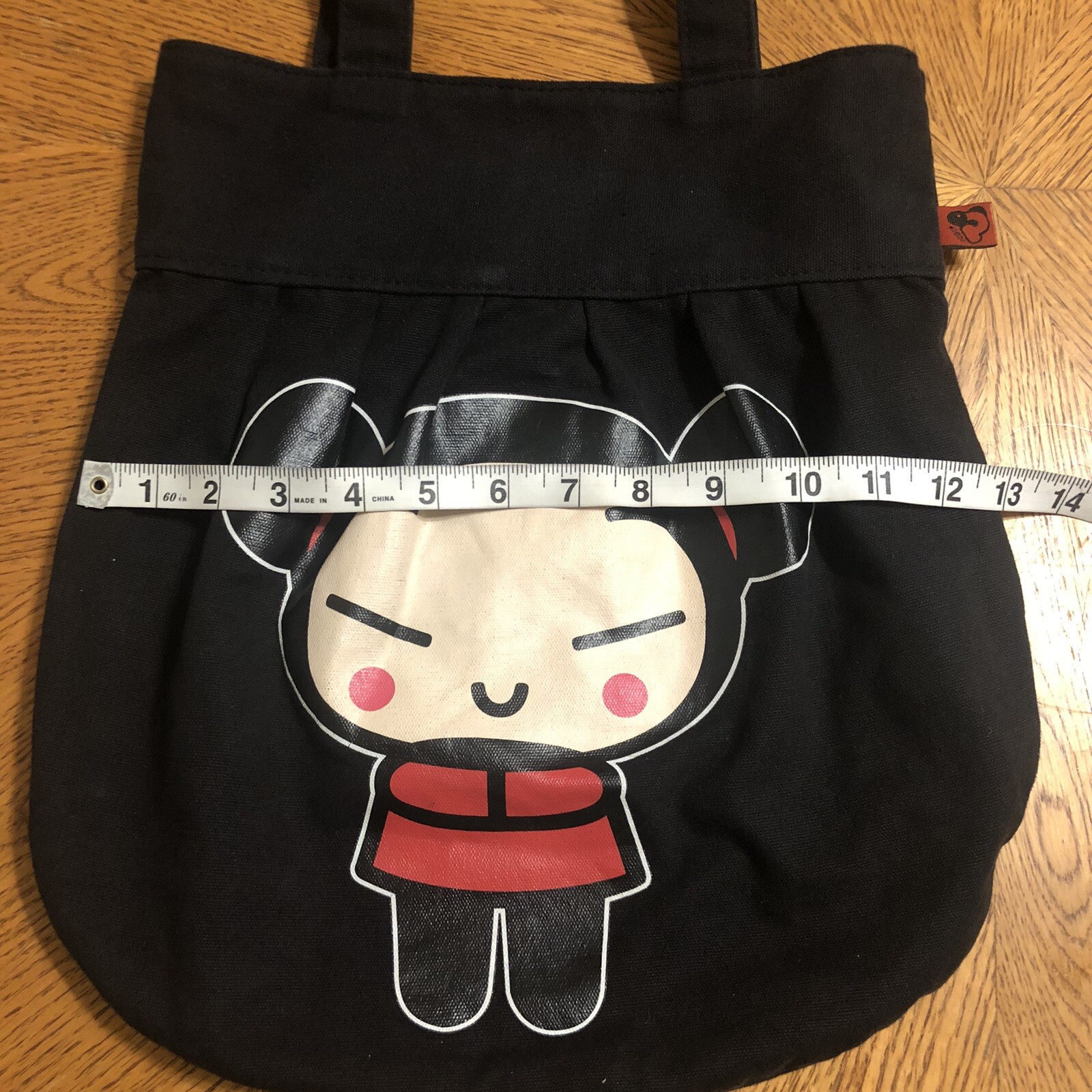 Pucca Messenger Tote Bag Black Limited Edition Clockhouse 100 Cotton ...