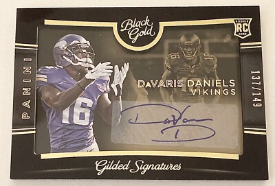 2015 Davaris Daniels Panini Black Gold Gilded Signatures /149 Rookie ...