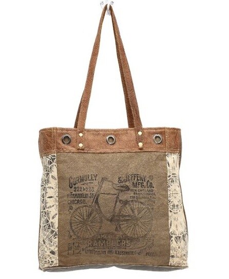 Myra Bags Up-Cycled Canvas By-Cycle Bag Tote Bicycle Bike NEW | eBay