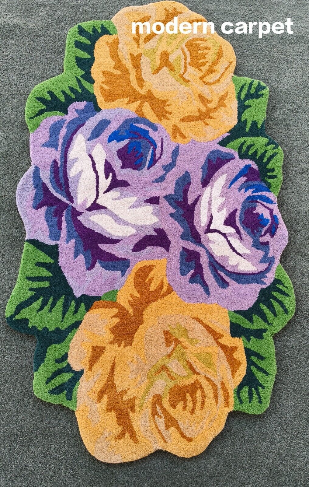 Flowers Rugs 3x5 Feet Handmade 100% Woolen Hand Tufted For Home ...