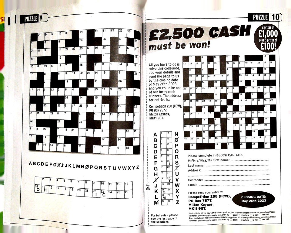 Codeword Puzzle Book Family Magazine issue 88 - Over 100 Puzzles NEW ...