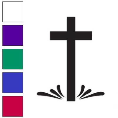 Splash Cross Memorial, Vinyl Decal Sticker, Multiple Colors & Sizes ...