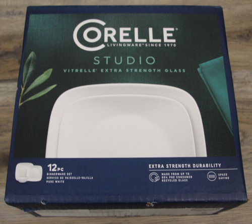 Corelle 6 pc Vitrelle Pure White Dinnerware Set 2PLATES 2 PLATES 2 ...
