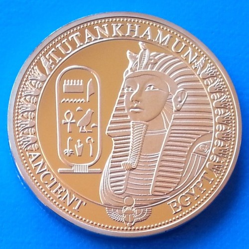 Egypt Tutankhamun Pharaoh UNC Ancient Egypt Pyramid Scarabeus 40mm coin ...