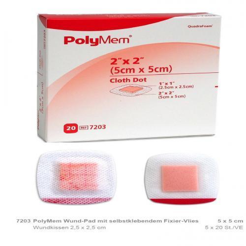POLYMEM Wund Pad m.selbstkl.Fix.Vl.5x5 cm 7203 20 St PZN 2919919 | eBay.de