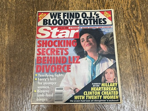 Star Magazine June 25 1996 Elizabeth Taylor Hillary Clinton Pam ...
