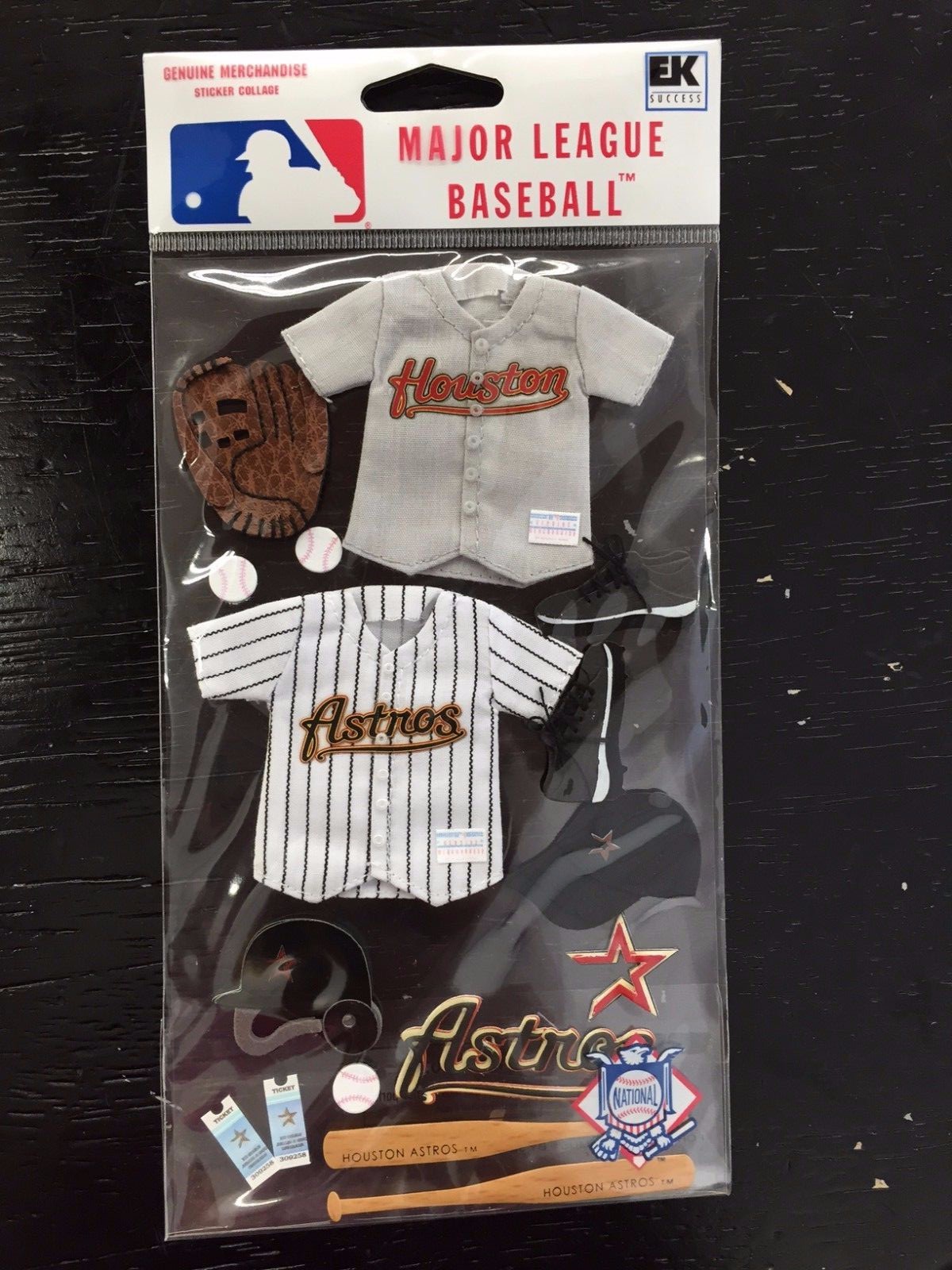 Licensed HOUSTON ASTROS Scrapbook 3D MLB Uniform Stickers Jolee's EK ...