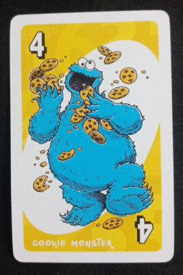 2004 UNO Sesame Street 35Th Special Edition Card Yellow Cookie Monster ...