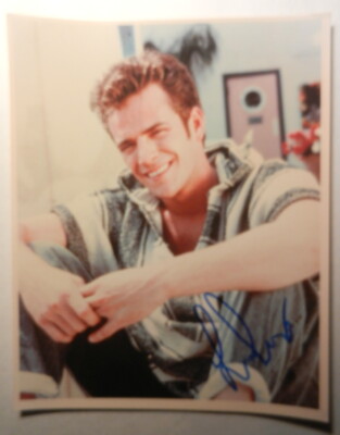 LUKE PERRY Autographed 8x10" PHOTO TV Film Actor Bev HILLS 90210 Dylan ...