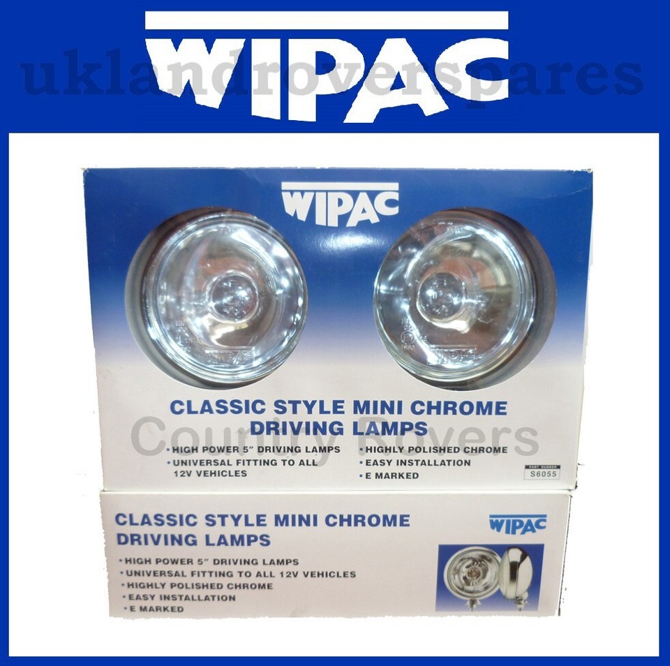 BMW MINI OEM WIPAC CHROME DRIVING LIGHTS PAIR | eBay UK