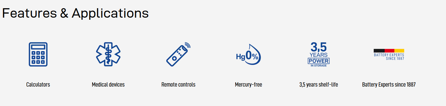 5 VARTA V625U PX625A LR9 KX625 CA16 PX625 MR9 Button Cell Tablet ...